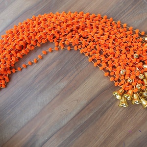 Multicolour Pom Pom String Indian Decor Pom Pom Bells Strings Garland ...