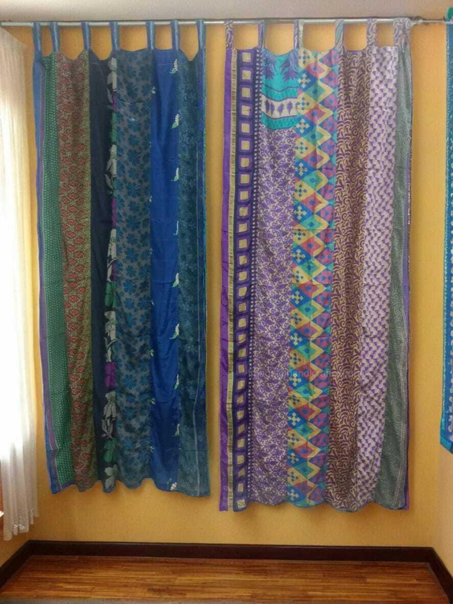 Handmade Recycled Sari Window Curtains – Colorful Eco-friendly Drapes ...