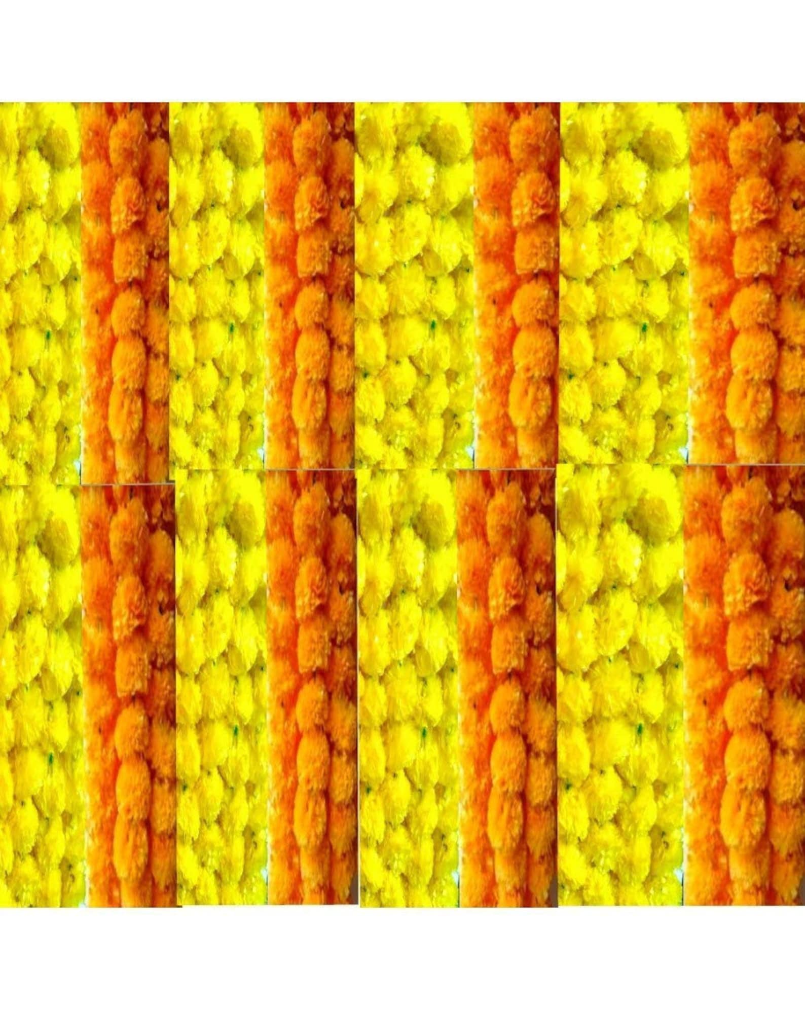 100 Pc Marigold Flower Garland Strings for Christmas Indian - Etsy