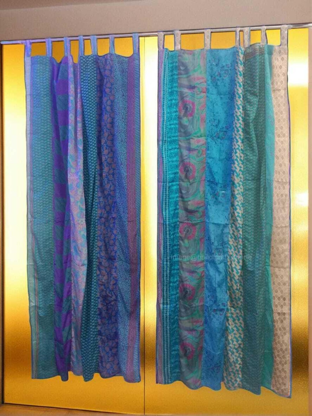 Indian Colorful Recycled Sari Window Curtains – Eco-friendly ...