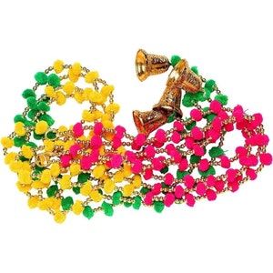 Bell String Garland for Decoration Wedding & Party Backdrop String, Pom ...