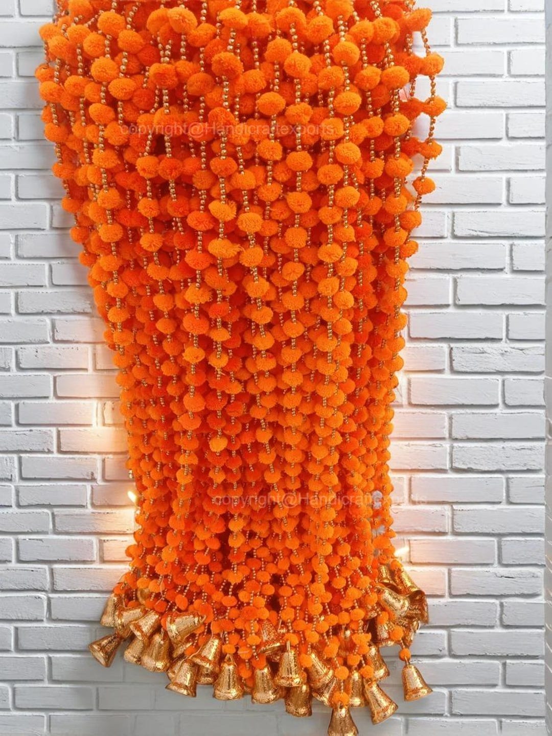Festival Decorative String Party Decorative Cotton Pom Pom Multicolour ...
