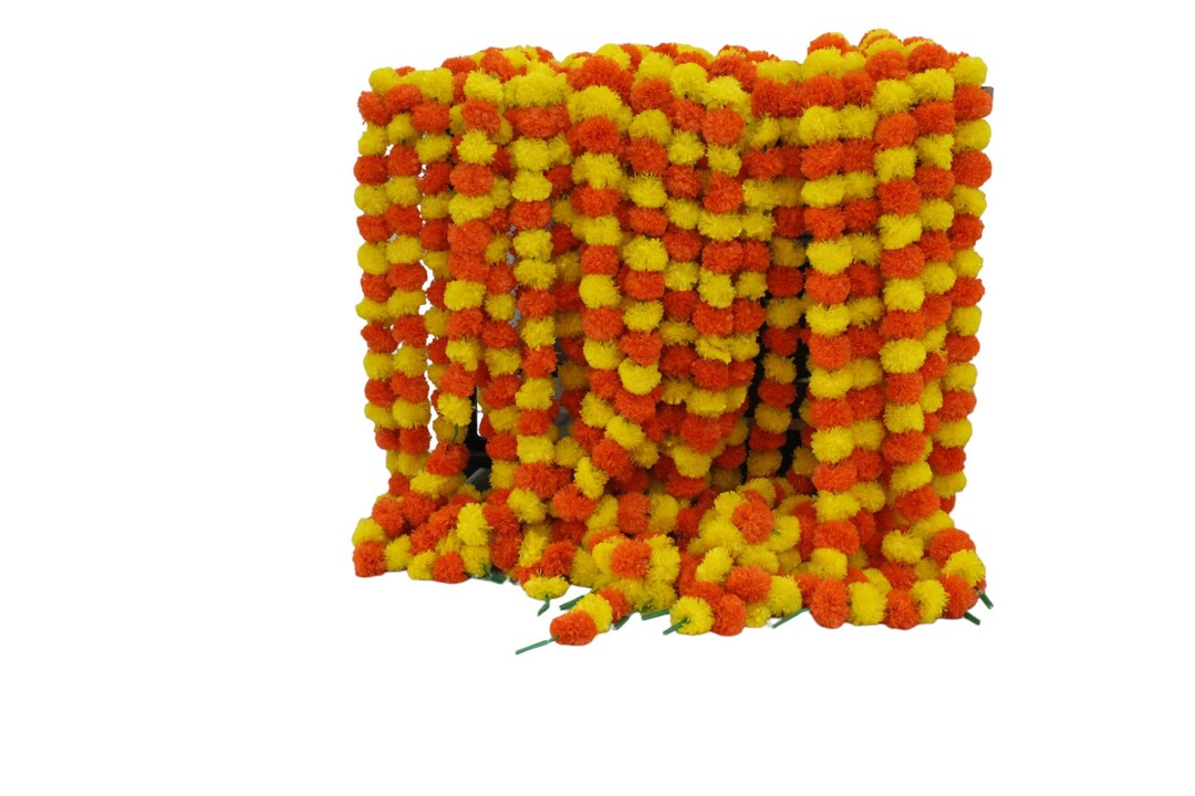 100 Pc Wholesale Artificial Marigold Indian Mix Color Artificial ...