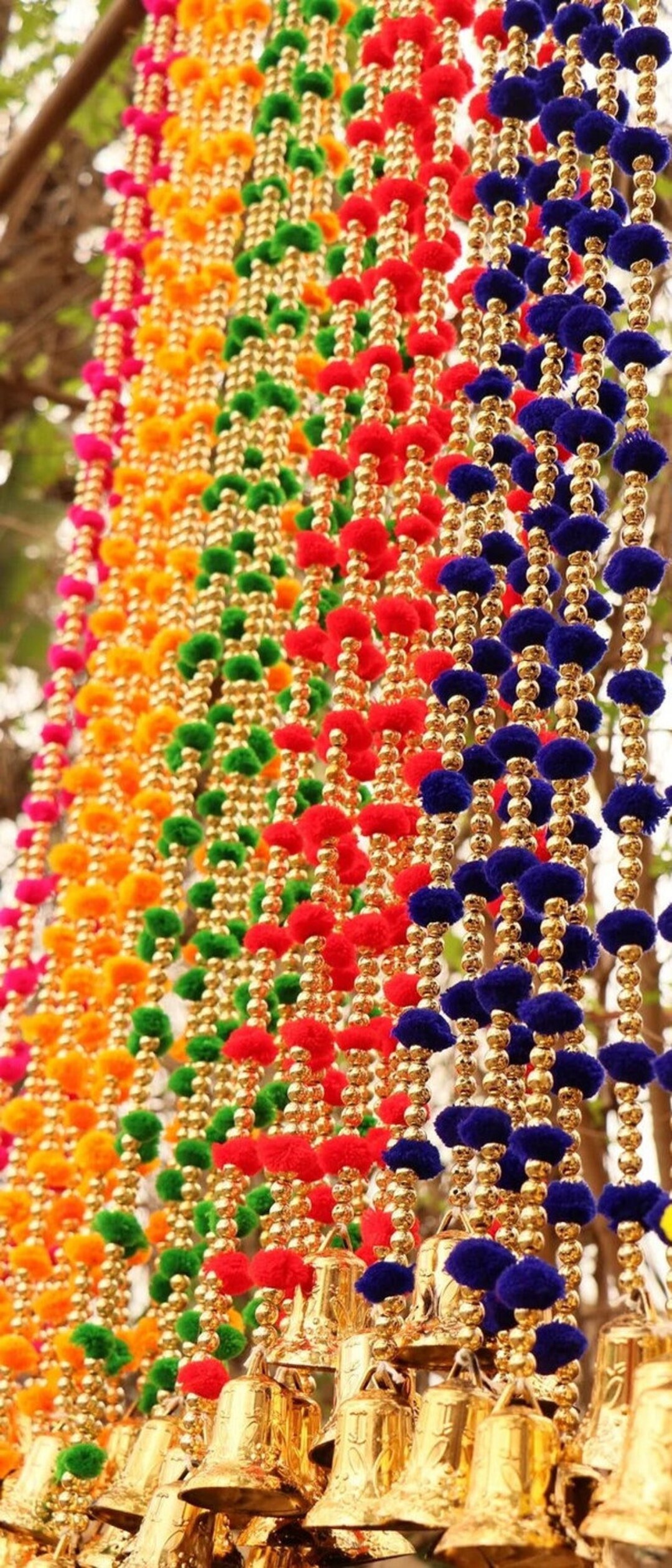 Indian Wedding & Party Backdrop String, Christmas Bell String Wholesale ...