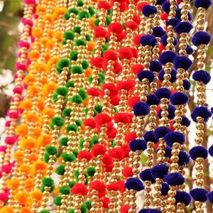 Bell String Garland for Decoration Wedding & Party Backdrop String, Pom ...