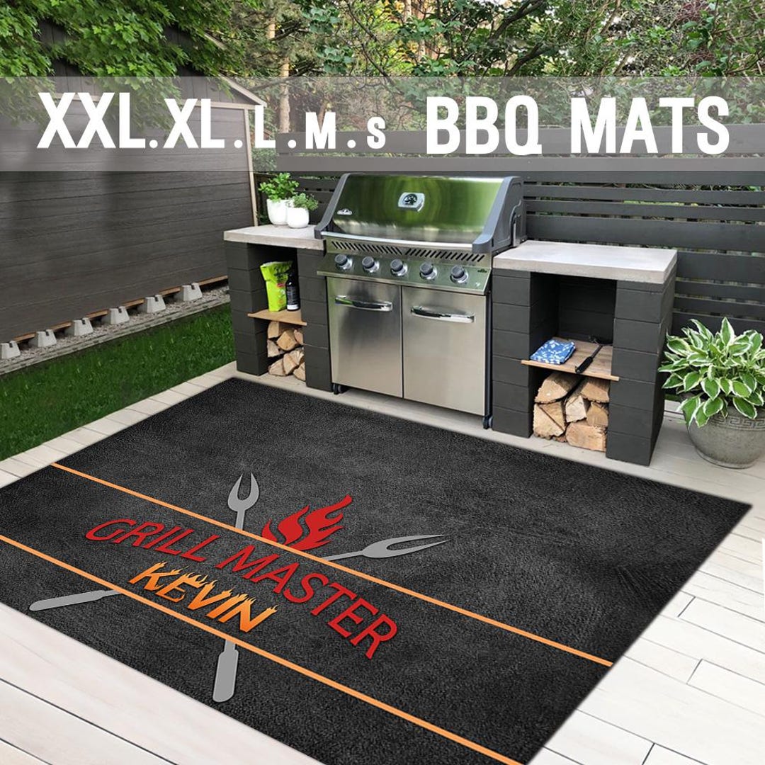 Personalized Grill Master Grill Mat, Barbecue Mat, BBQ Mat, Father's ...