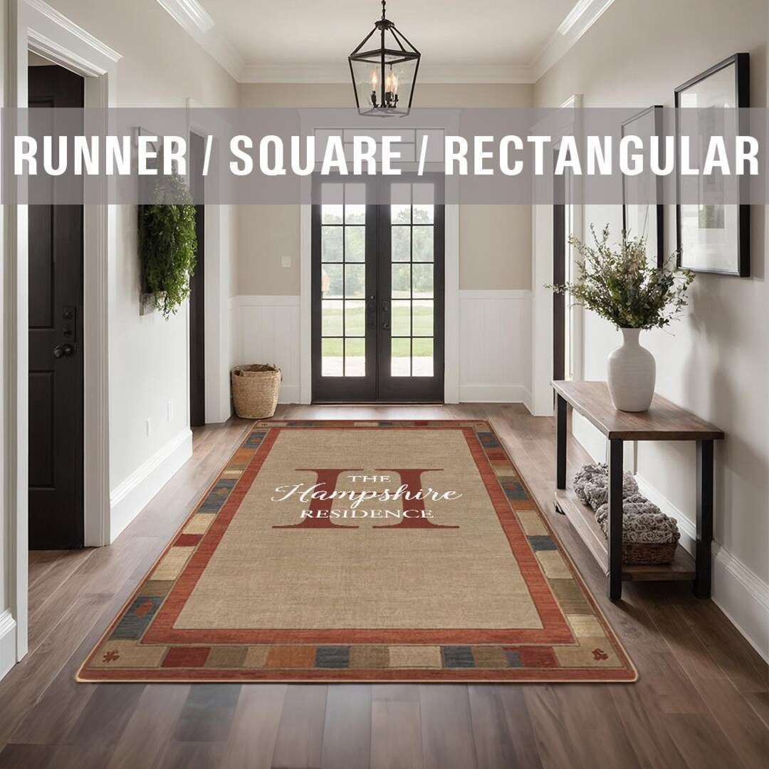 Family Name Entryway Rug Personalized Entry Rug for Inside House Indoor ...