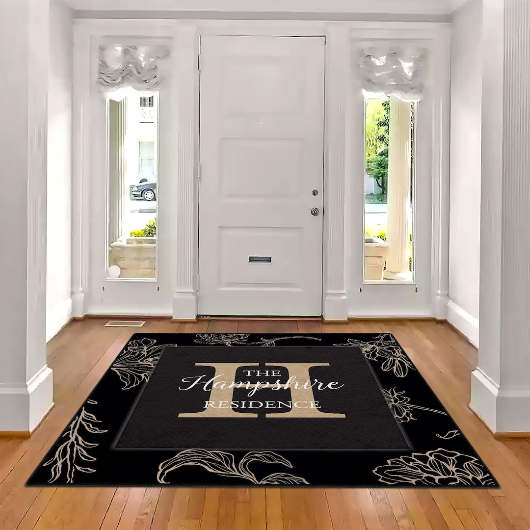 Family Name Entry Rug Personalized Entryway Rug Entrance Rug for Inside ...