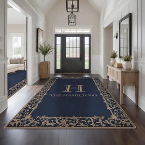 Family Name Entryway Rug Personalized Entry Rug for Inside House Indoor ...