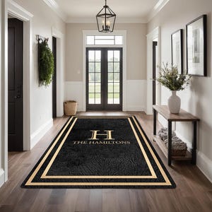 Family Name Entry Rug Personalized Entryway Rug Entrance Rug Inside ...