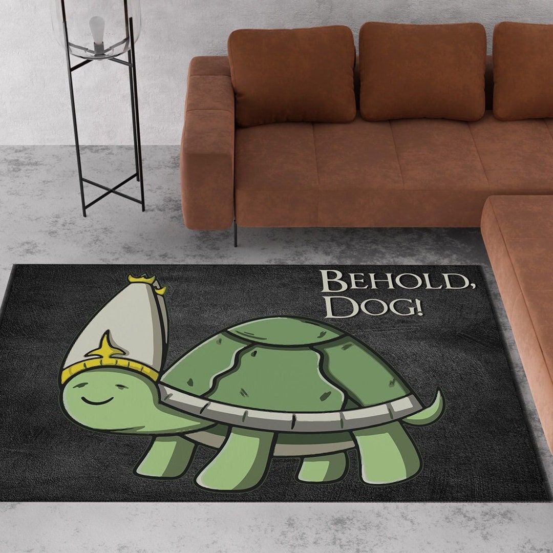 The Dog Rug, Funny Meme Area Rug, Praise the Dog, Game Room Decor ...