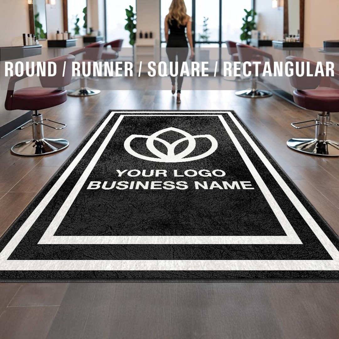 Logo Rug Custom Business Indoor Rug Your Design Entryway Entry Entrance ...
