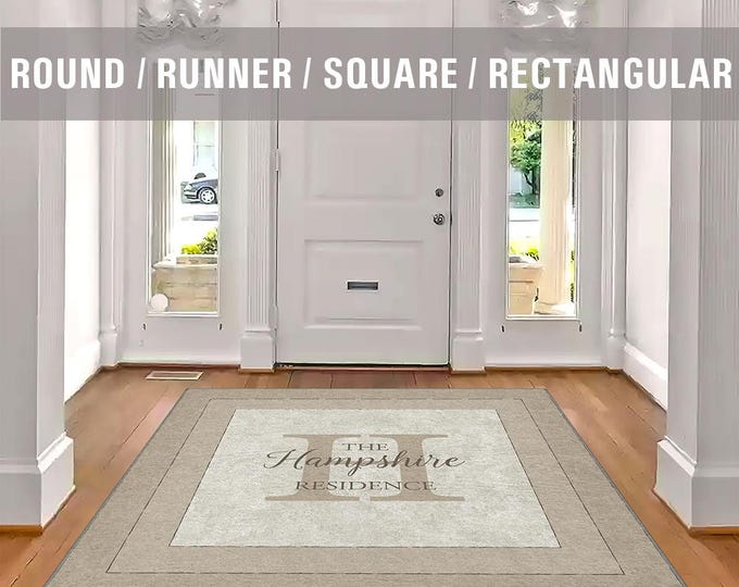 Family Name Entryway Rug Personalized Entry Rug for Inside House Indoor ...