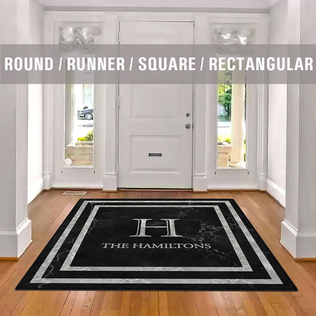 Family Name Entry Rug Personalized Entryway Rug Entrance Rug for Inside ...