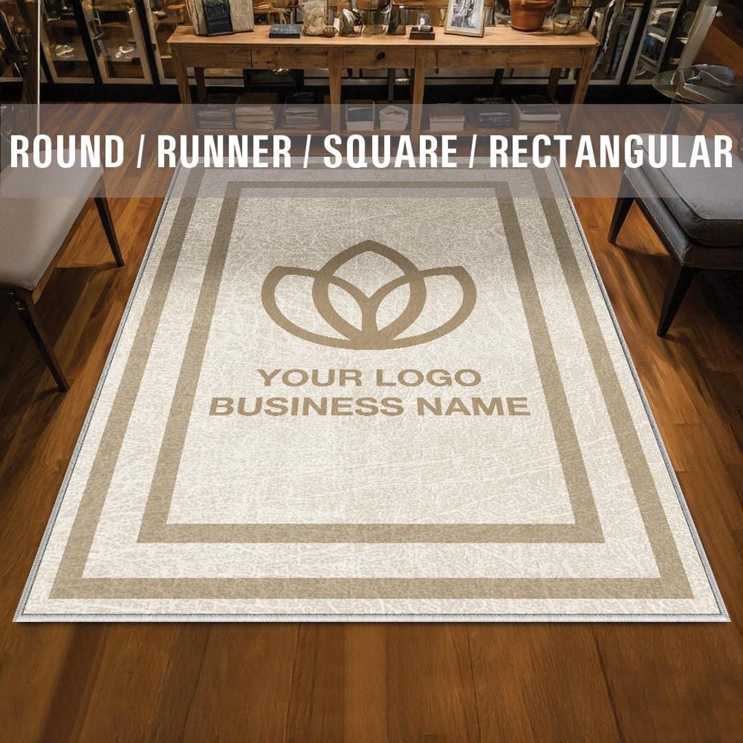 Logo Rug Custom Business Rug Your Design Entryway Entry Entrance Rug ...