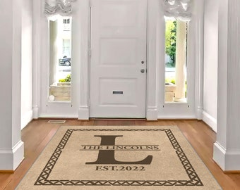 Family Name Entry Rug Personalized Entryway Rug Entrance Rug for Inside ...