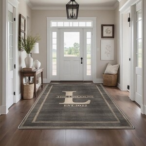 Family Name Entryway Rug Personalized Entry Rug for Inside House Indoor ...