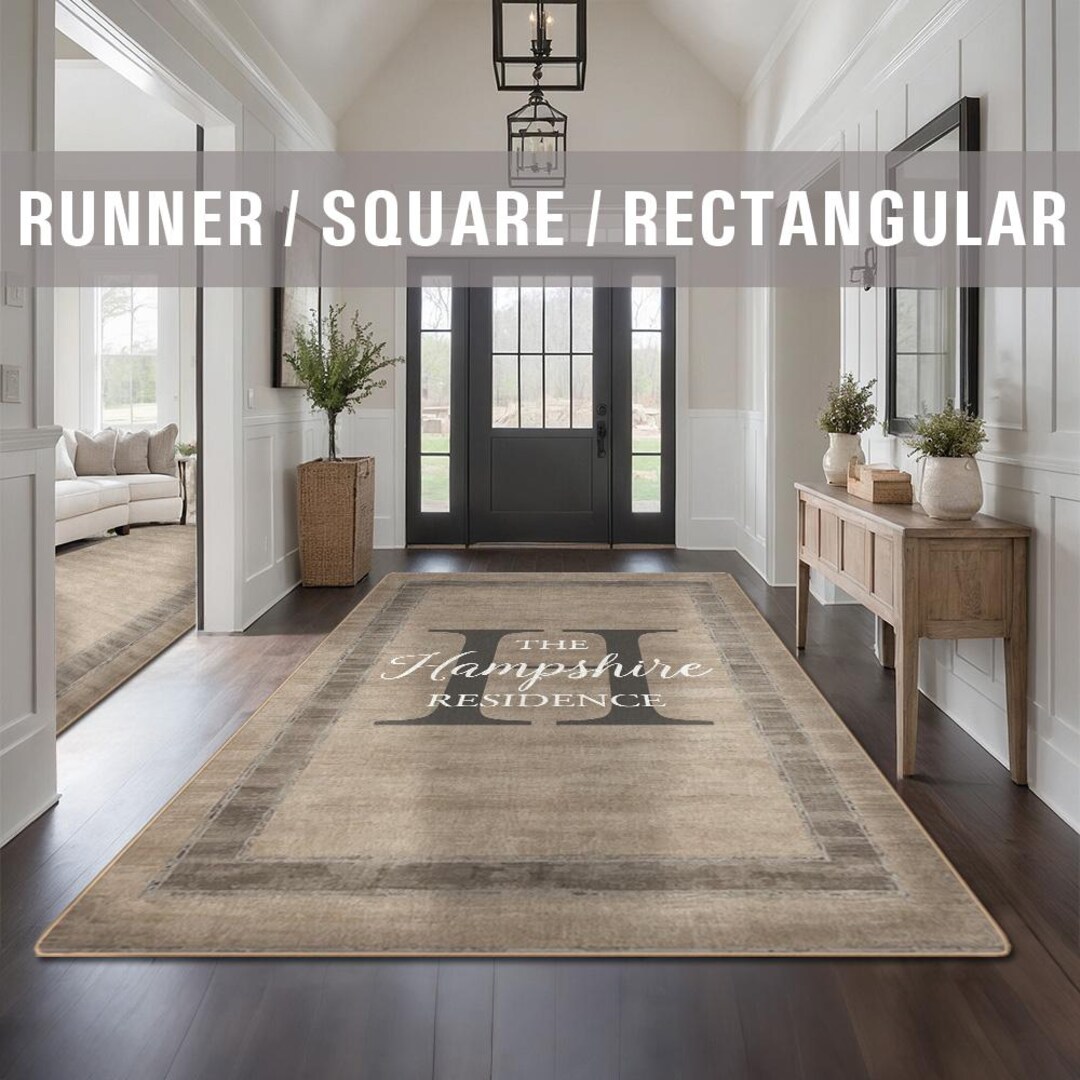 Family Name Entryway Rug Personalized Entry Rug for Inside House Indoor ...
