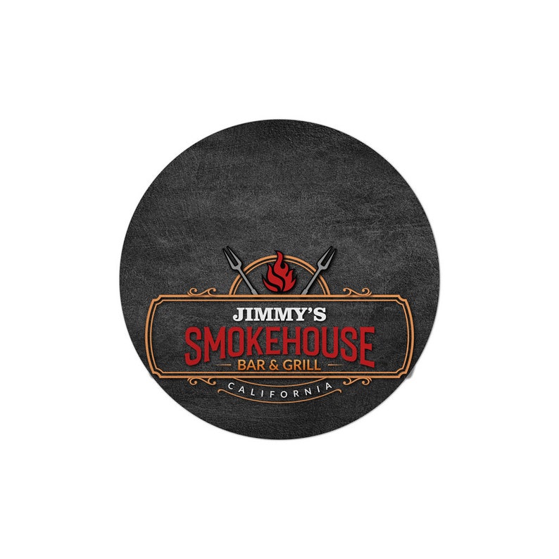 Personalized Smokehouse Grill Mat Barbecue Mat BBQ Mat - Etsy