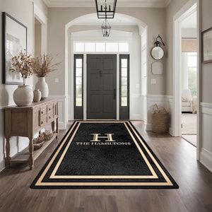 Family Name Entry Rug Personalized Entryway Rug Entrance Rug Inside ...