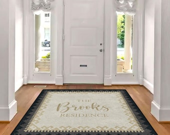 Family Name Entry Rug Personalized Entryway Rug Entrance Rug for Inside ...