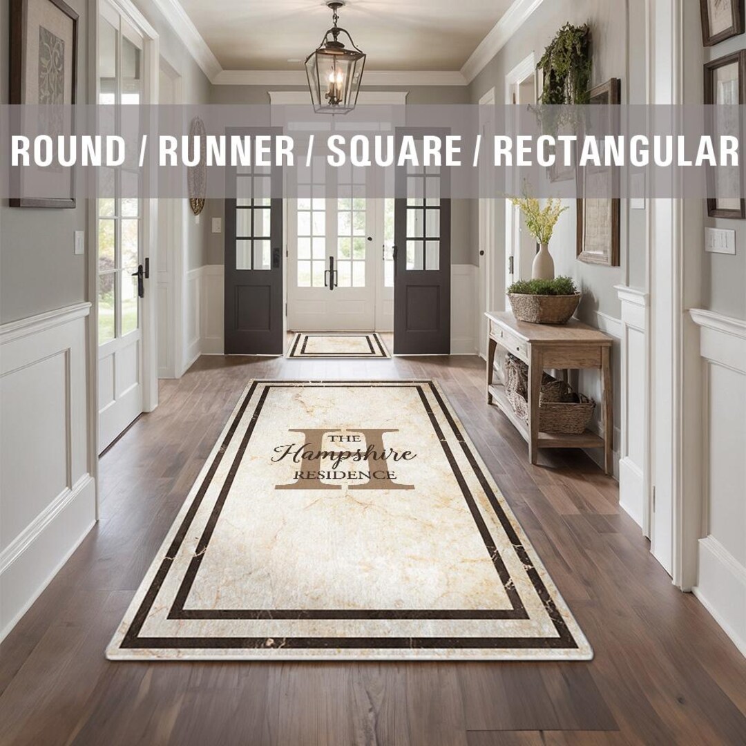 Family Name Entry Rug Personalized Entryway Rug Entrance Rug Inside ...