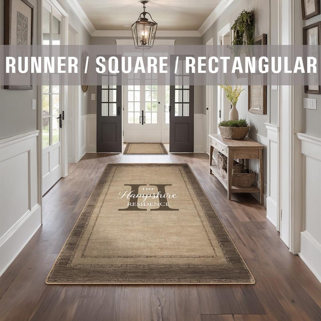 Family Name Entryway Rug Personalized Entry Rug for Inside House Indoor ...