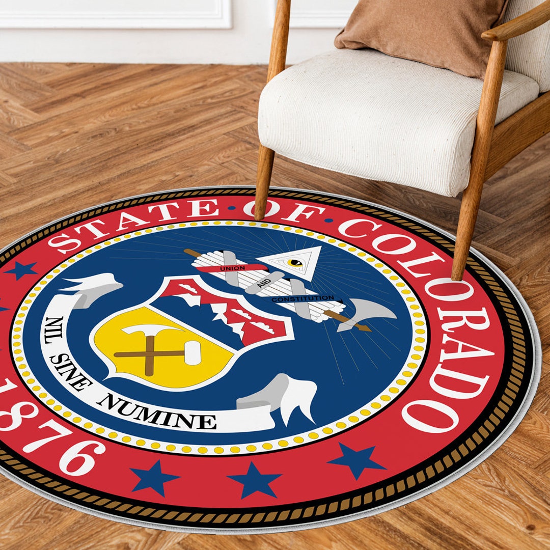 Great Seal Rugs of US States, All States Available, State Emblems Coat ...