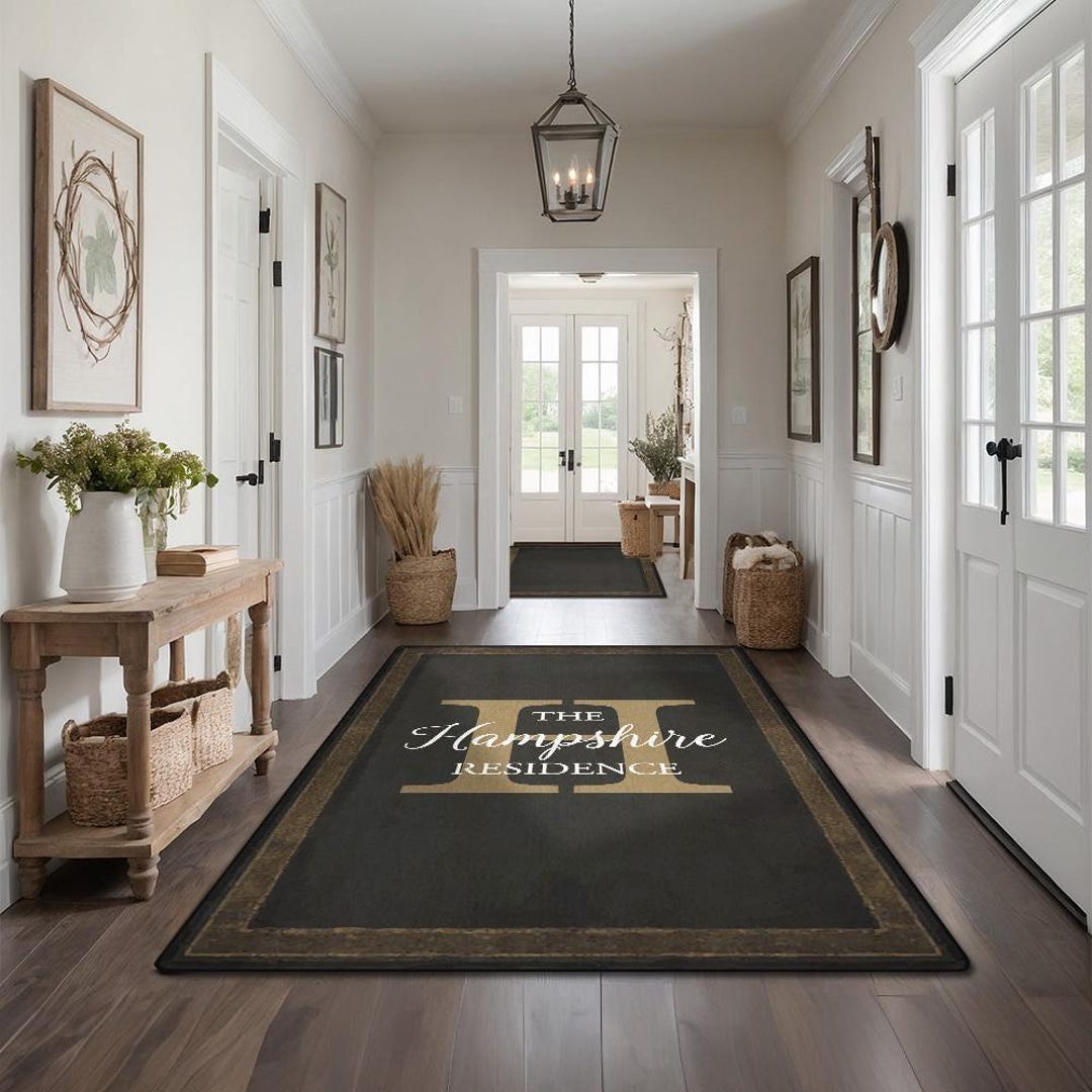 Family Name Entryway Rug Personalized Entry Rug for Inside House Indoor ...