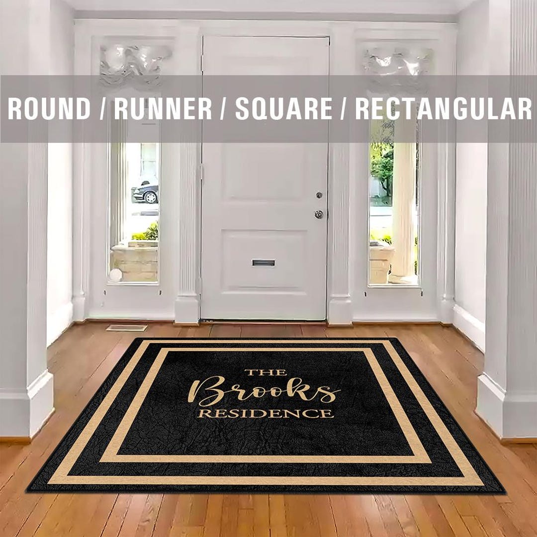 Family Name Entry Rug Personalized Entryway Rug Entrance Rug for Inside ...