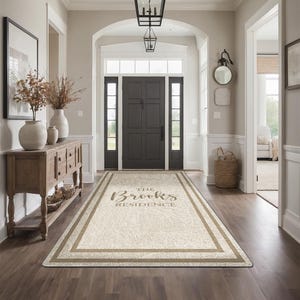 Family Name Entry Rug Personalized Entryway Rug Entrance Rug for Inside ...