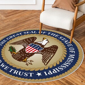 Great Seal Rugs of US States, All States Available, State Emblems Coat ...