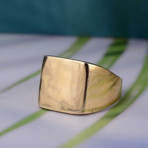Signet Square Gold Ring, Signet Ring, Men Signet Ring ,women Signet Ring , Personalized Signet ...