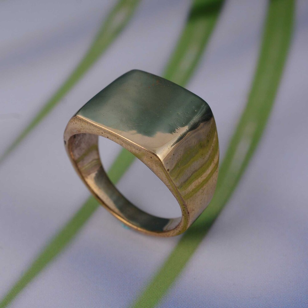 Signet Square Gold Ring, Signet Ring, Men Signet Ring ,women Signet ...
