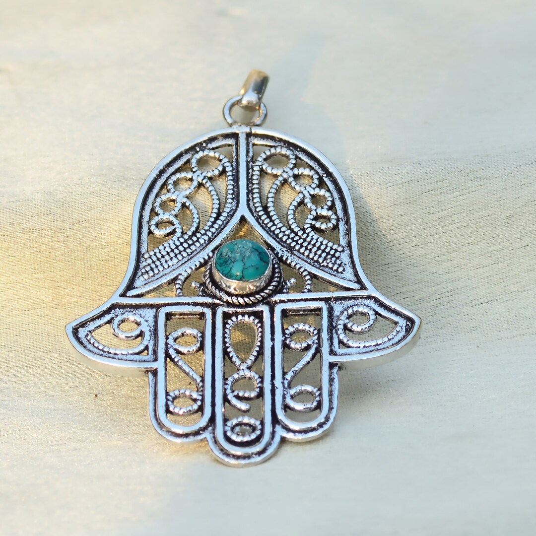 Hamsa Pendant Gold, Designer Minimalist Pendant, Brass Pendant ...