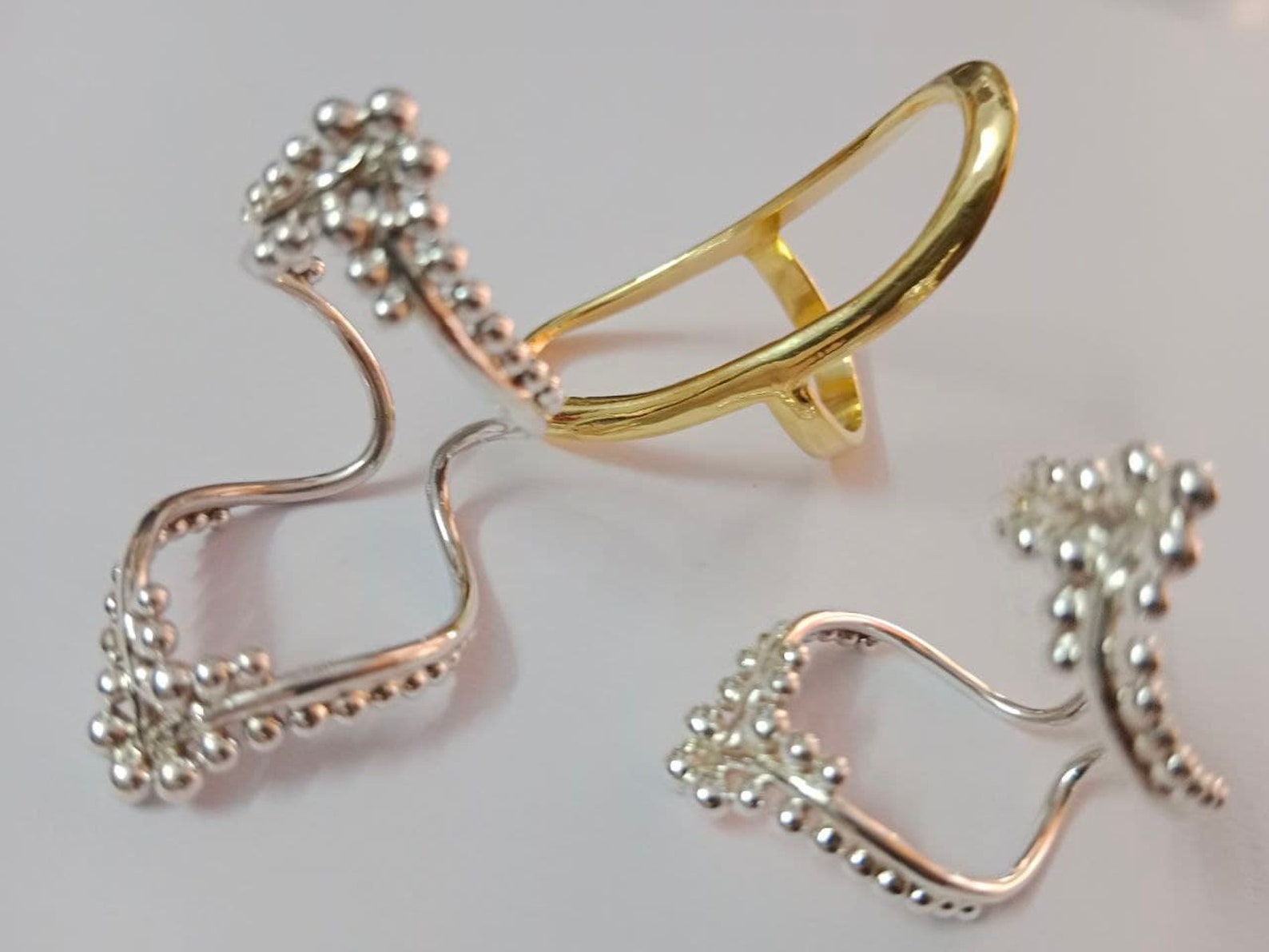 Swan Neck Deformity Silver Ring Splint 925 PIP Holes Design - Etsy