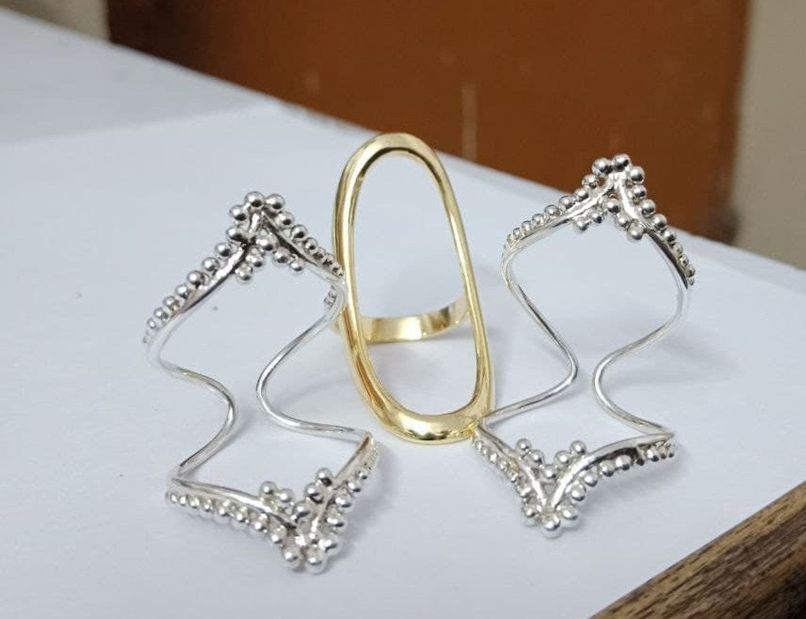 Swan Neck Deformity Silver Ring Splint 925 PIP Holes Design - Etsy