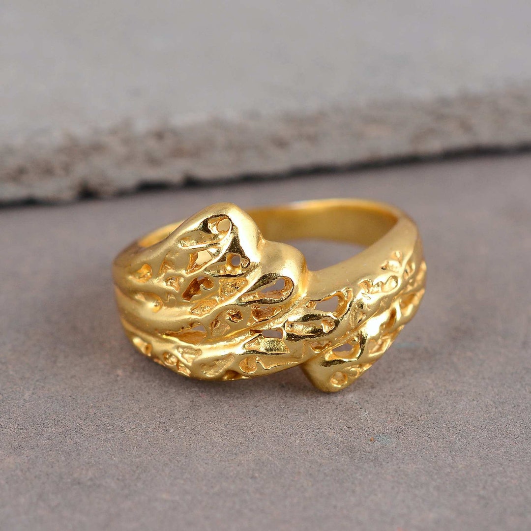 Boho Ring Brass Gold Ring Anniversary Ring Women Ring - Etsy