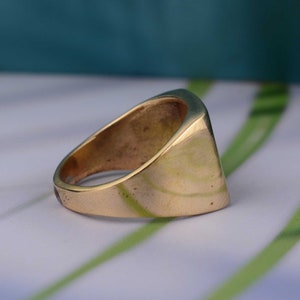 Signet Square Gold Ring, Signet Ring, Men Signet Ring ,women Signet Ring , Personalized Signet ...