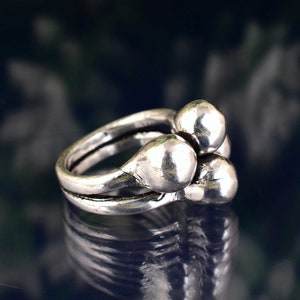 Gold Ball Ring Statement Ring Gold Sphere Ring Stackable Ring Solid ...