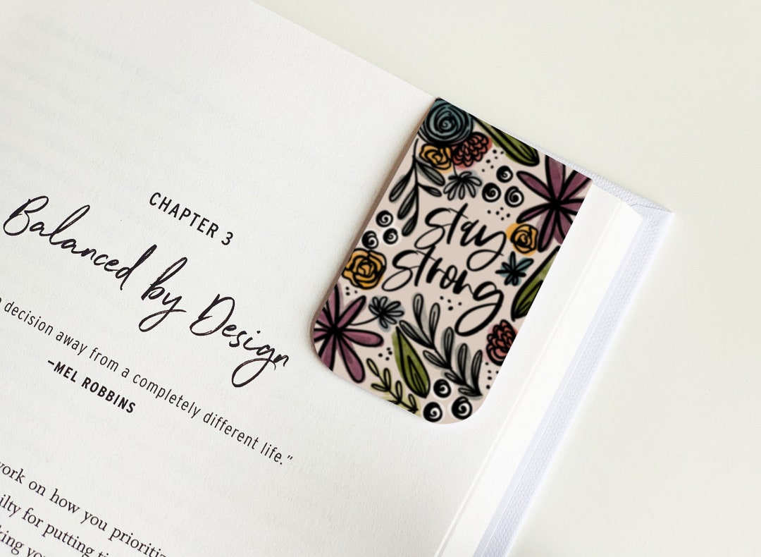 Stay Strong | Magnetic Bookmark | Laminated | Book Lover | Planner Page ...