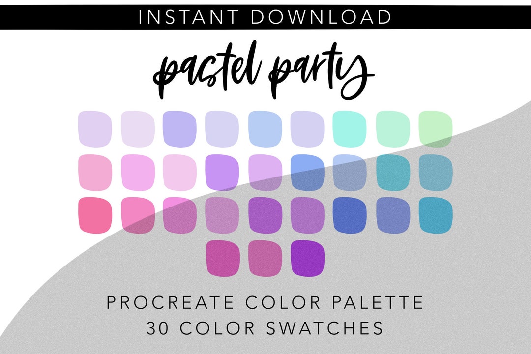 Pastel Party Procreate Color Palette Branding Digital - Etsy