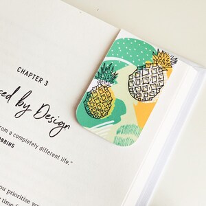 Pineapple | Magnetic Bookmark | Laminated | Book Lover | Planner Page ...