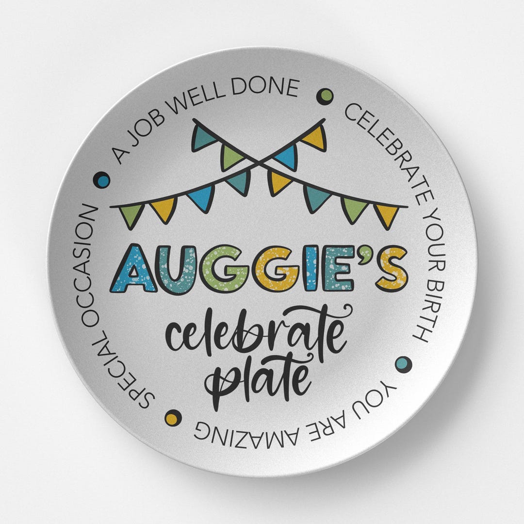Personalized Celebrate Plate, Special Occasion, Customized Gift, Baby ...