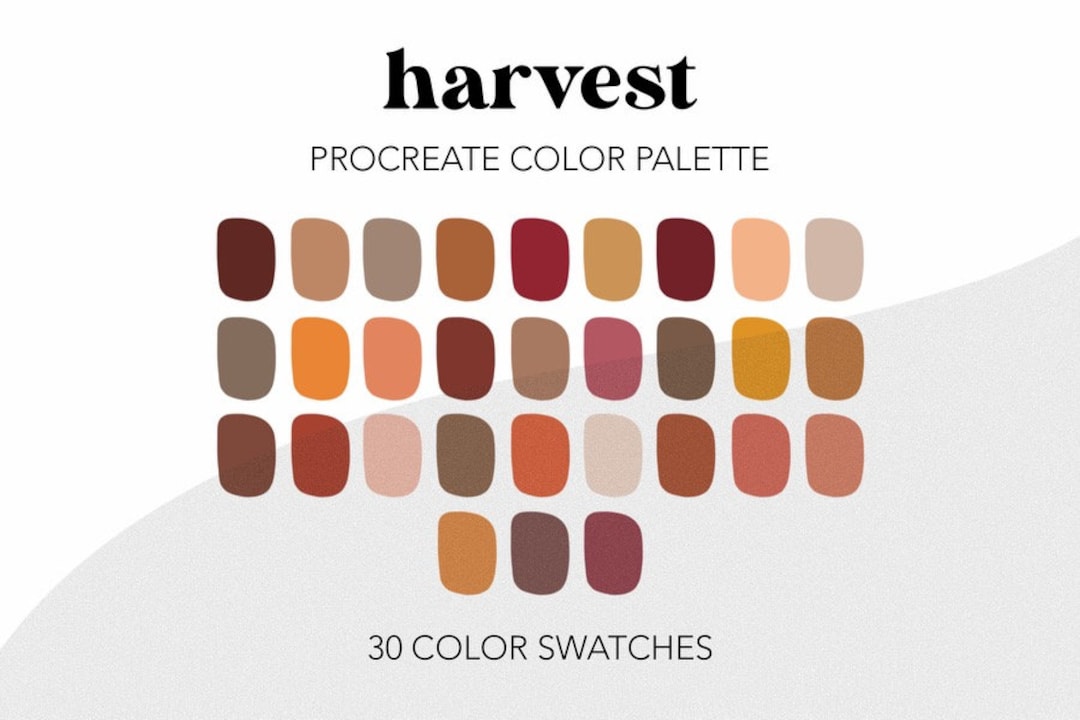 Harvest Procreate Color Palette, Brand Color Palette, iPad Illustration ...