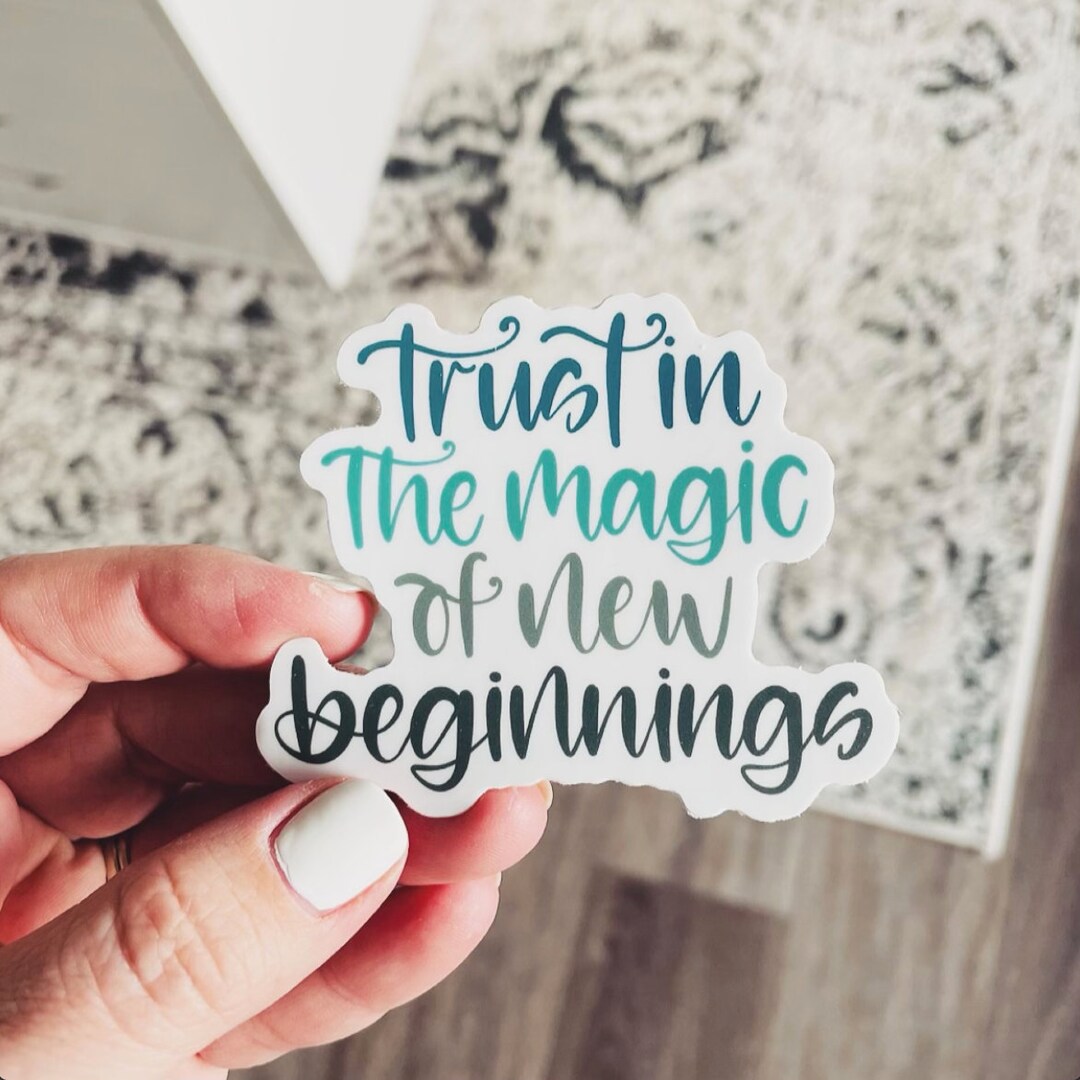 New Beginnings Sticker, Waterproof, Decal, Laptop, Water Bottle ...
