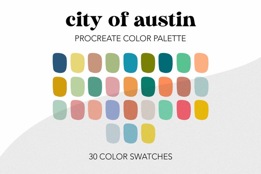 City of Austin Procreate Color Palette, Brand Colors, iPad Illustration ...