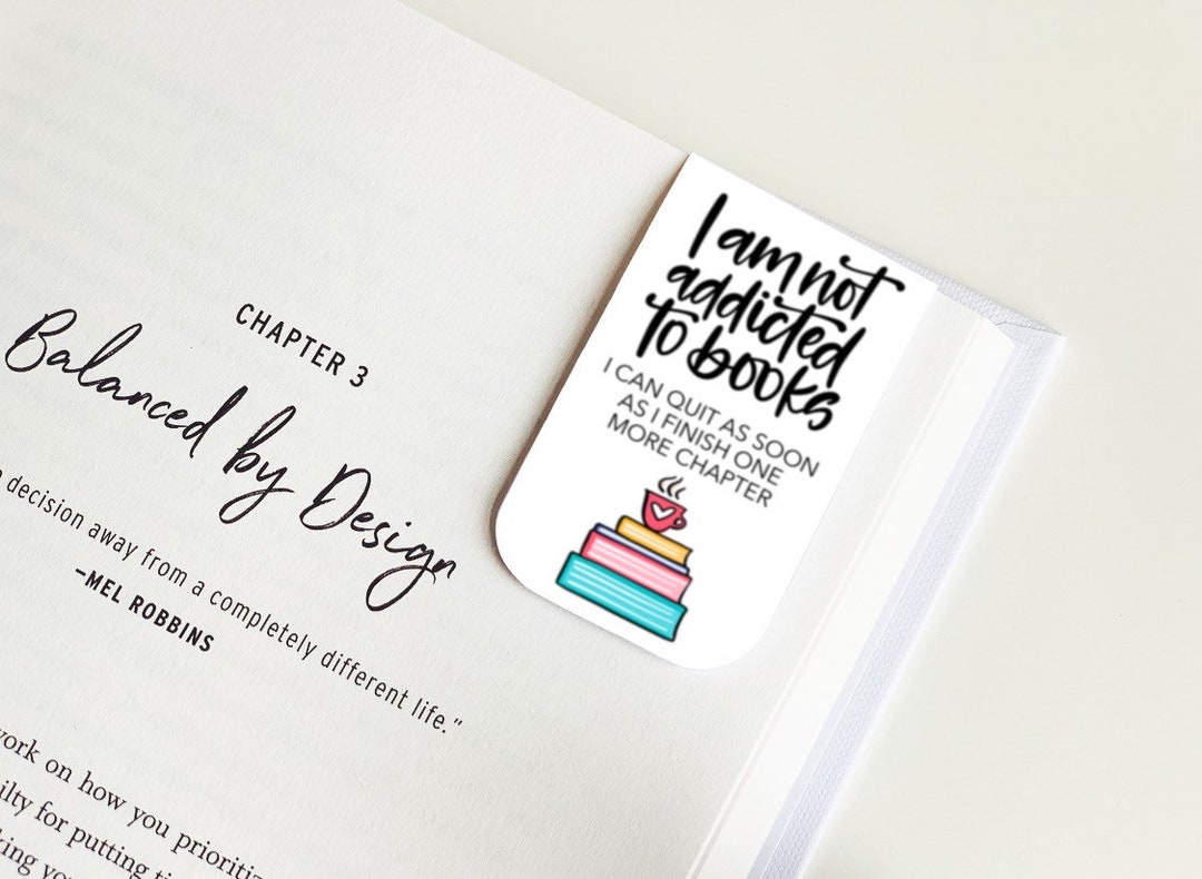 Book Addict Magnetic Bookmark Laminated Book Lover Planner Page Marker ...