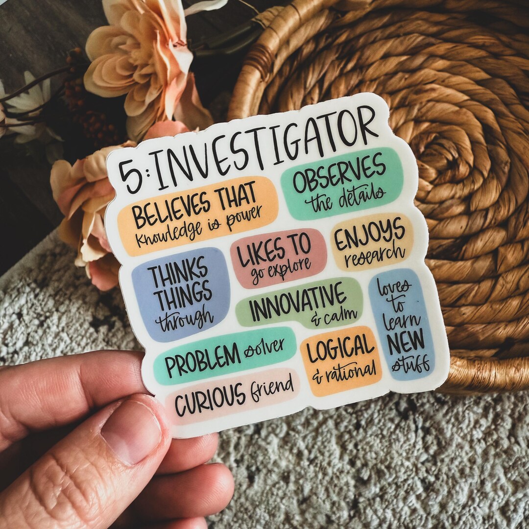 Enneagram 5 the Investigator Sticker, Enneagram Art, Enneagram Gift ...