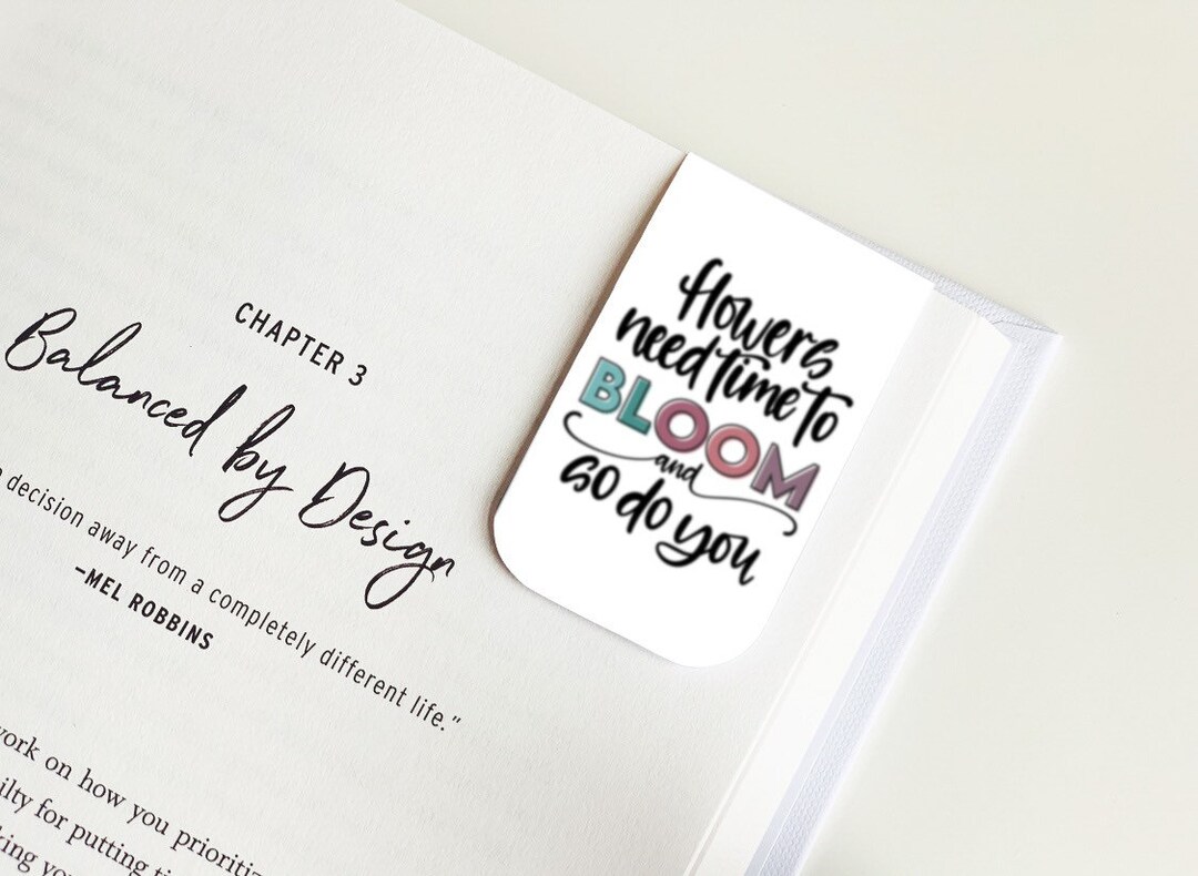 Bloom | Magnetic Bookmark | Laminated | Book Lover | Planner Page ...